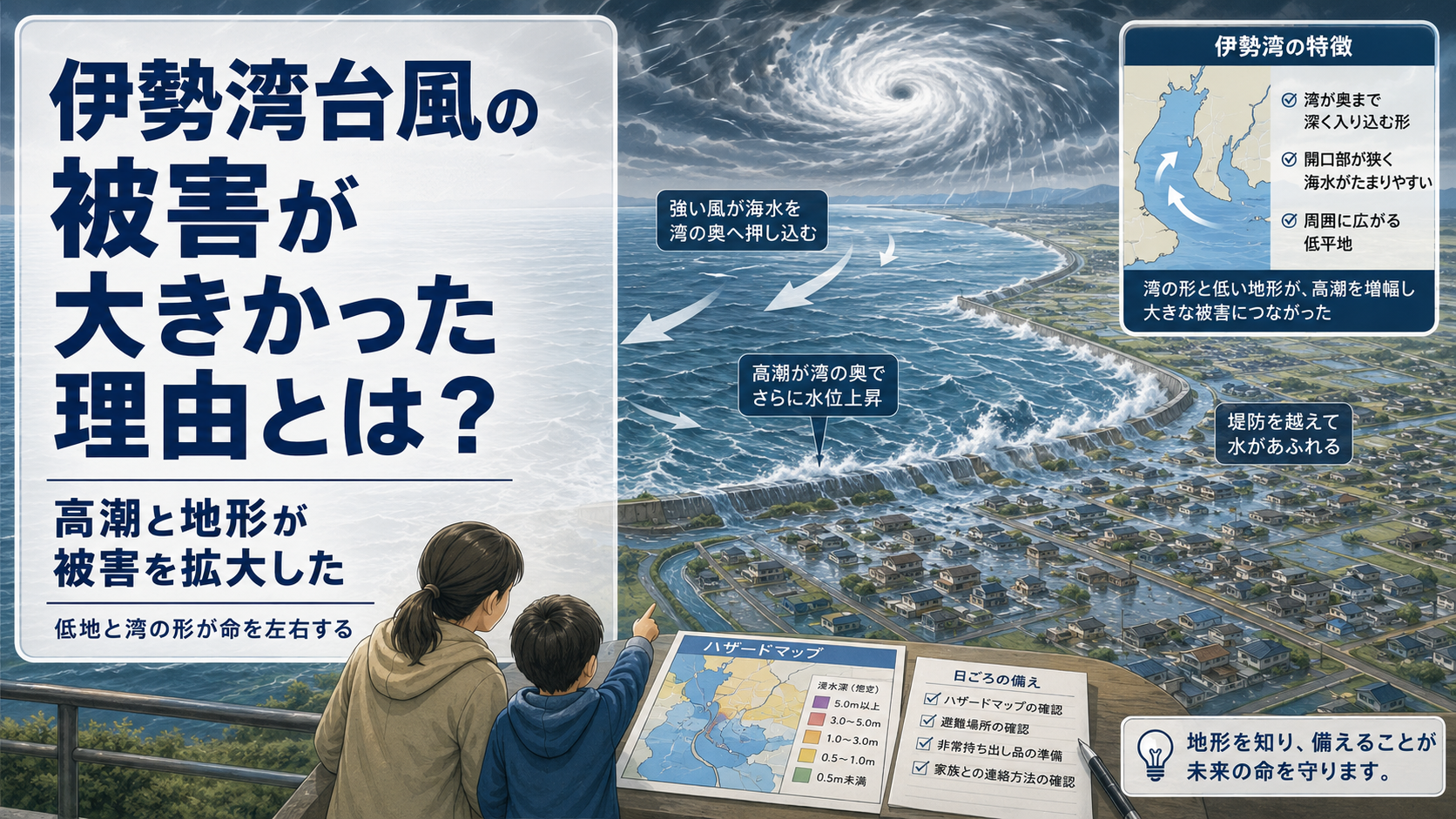 伊勢湾台風の被害が大きかった理由とは｜高潮と地形の教訓 - ふくしまの防災 HIH ヒカリネット